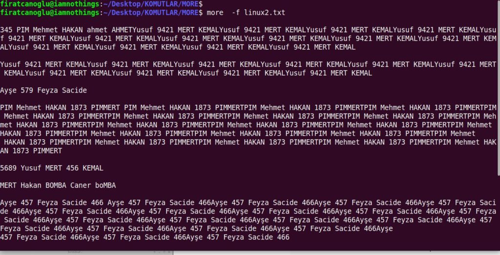 Örneklerle Linux’ta more Komutu Nasıl Kullanılır – Linux Data – Linux ...