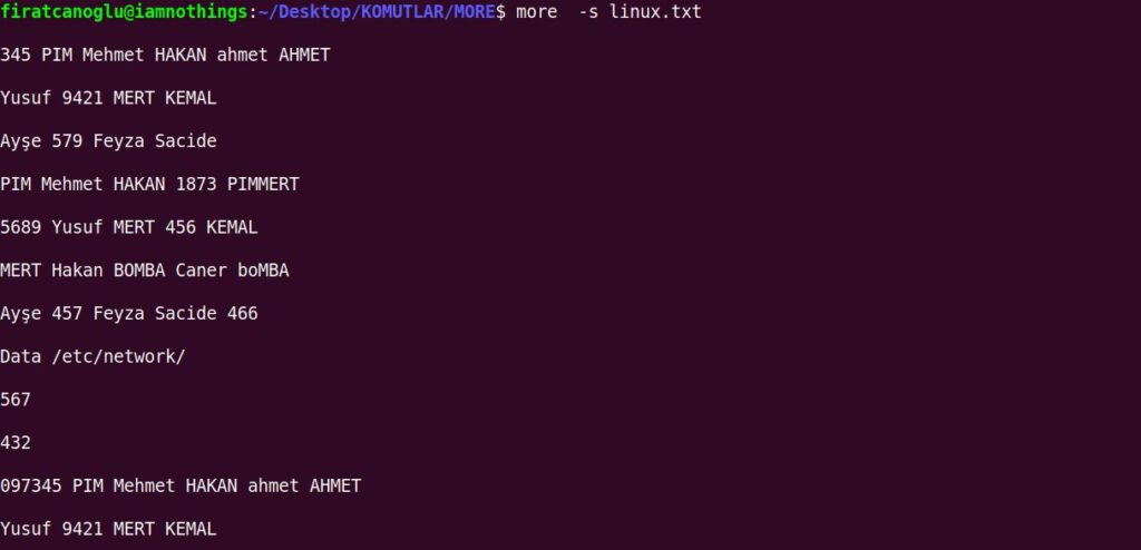Örneklerle Linux’ta more Komutu Nasıl Kullanılır – Linux Data – Linux ...